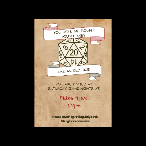 Game Night Invitations Lorecom Miniatures Assets Bases Figures