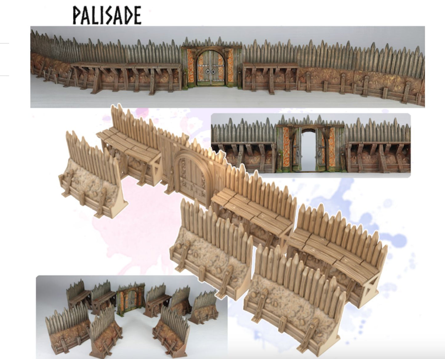 Palisade Fence Set - Viking Saga - ideal for Dungeons and Dragons and ...